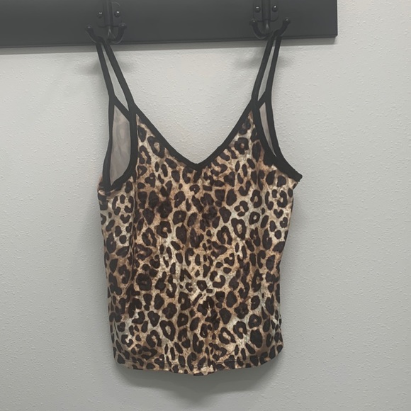 PINK Victoria's Secret | Tops | Victorias Secret Leopard Velvet Tank ...